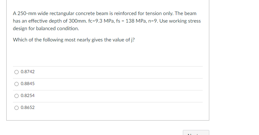 Solved A 250-mm wide rectangular concrete beam is reinforced | Chegg.com