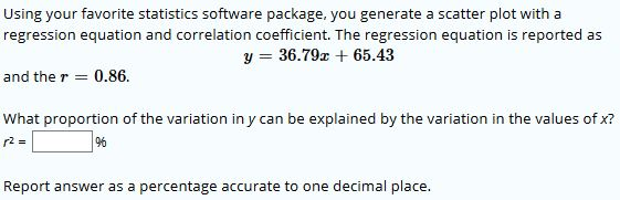 Solved Using your favorite statistics software package, you | Chegg.com