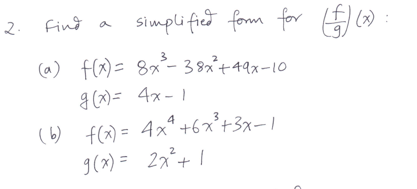 Solved 2. find simplified form for 14 (2) a) f6)- 8*?-384 | Chegg.com