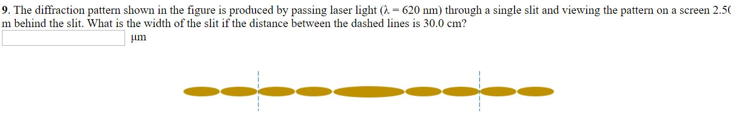 Solved 9. The diffraction pattern shown in the figure is | Chegg.com