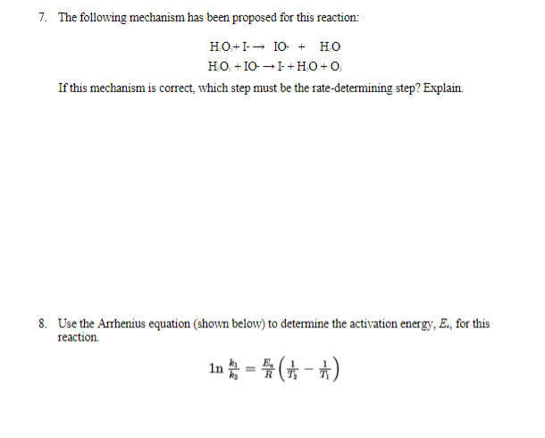 Solved Part Reactants Temperature (°C) Initial rate (kPa/s) | Chegg.com