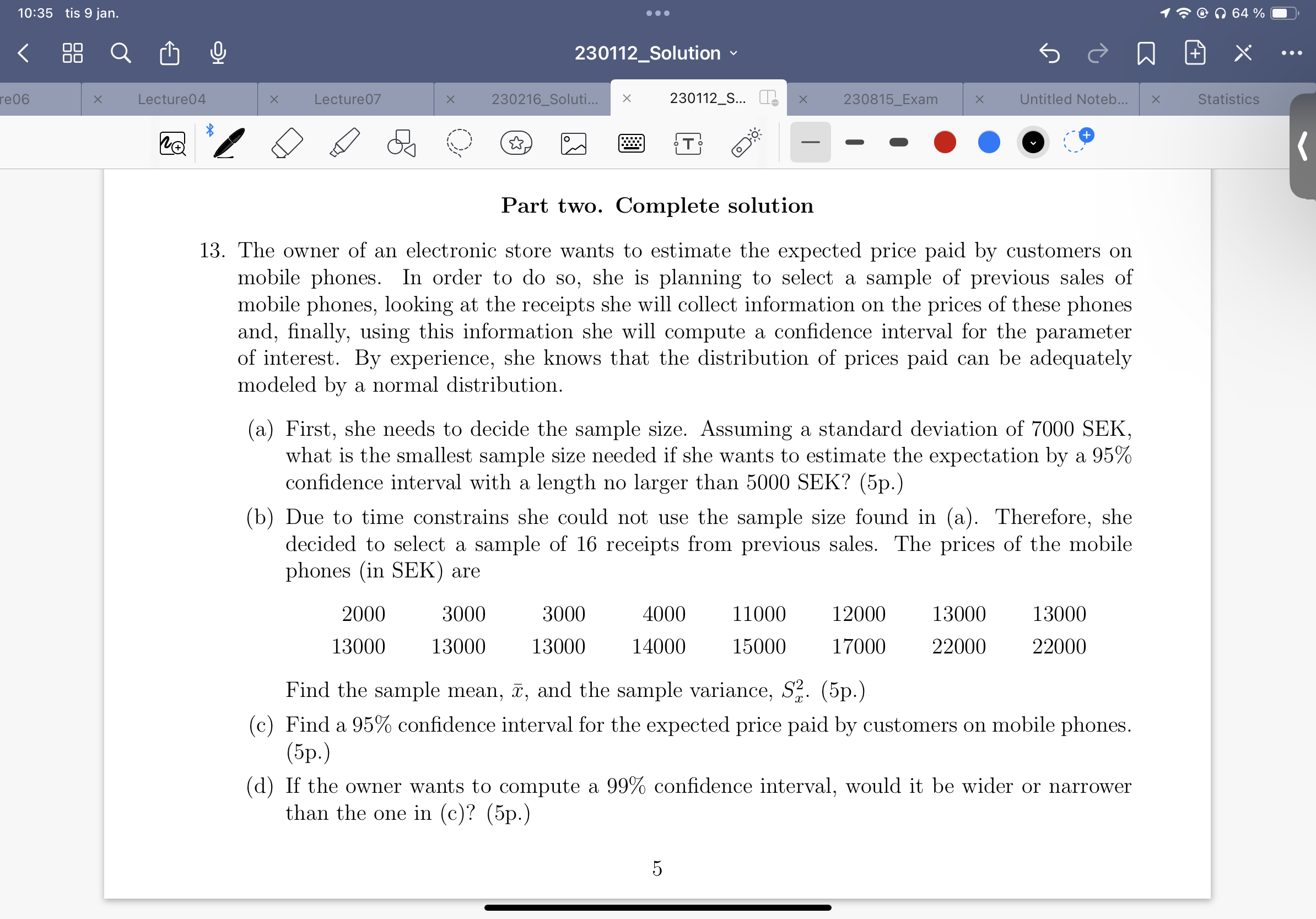 Solved Part two. Complete solutionThe owner of an electronic | Chegg.com