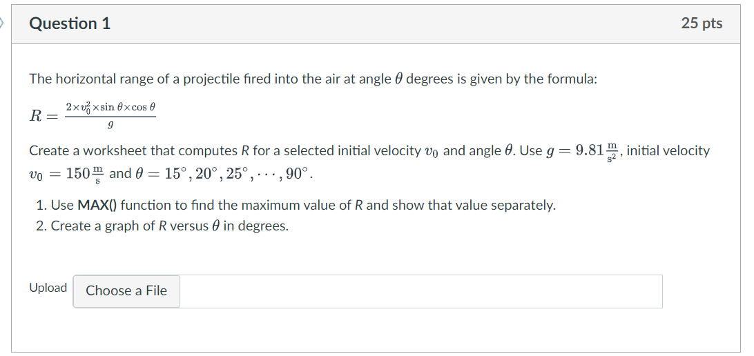 Solved The horizontal range of a projectile fired into the | Chegg.com
