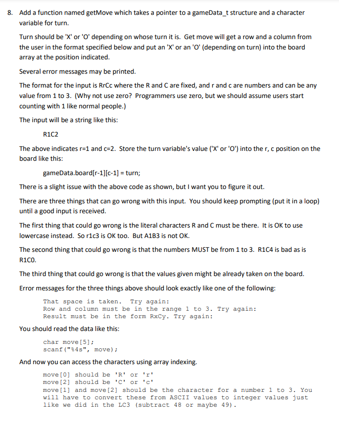 Solved Programming Assignment - Tic-Tac-Toe with Arrays and | Chegg.com