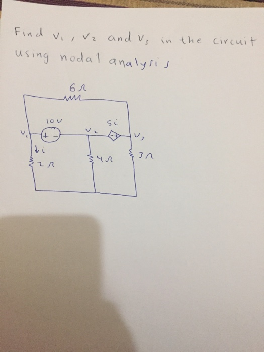 Solved Please find v1 , v2 and v3 only by nodal analysis the | Chegg.com