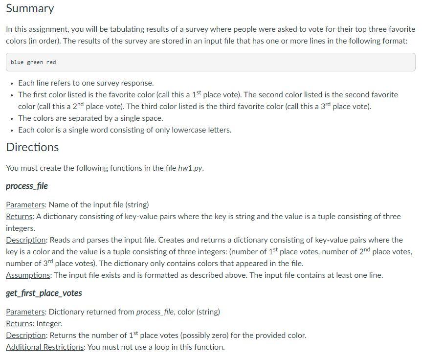 Solved Summary In this assignment, you will be tabulating | Chegg.com