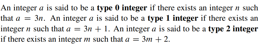 Solved An integer a ﻿is said to be a type 0 ﻿integer if | Chegg.com