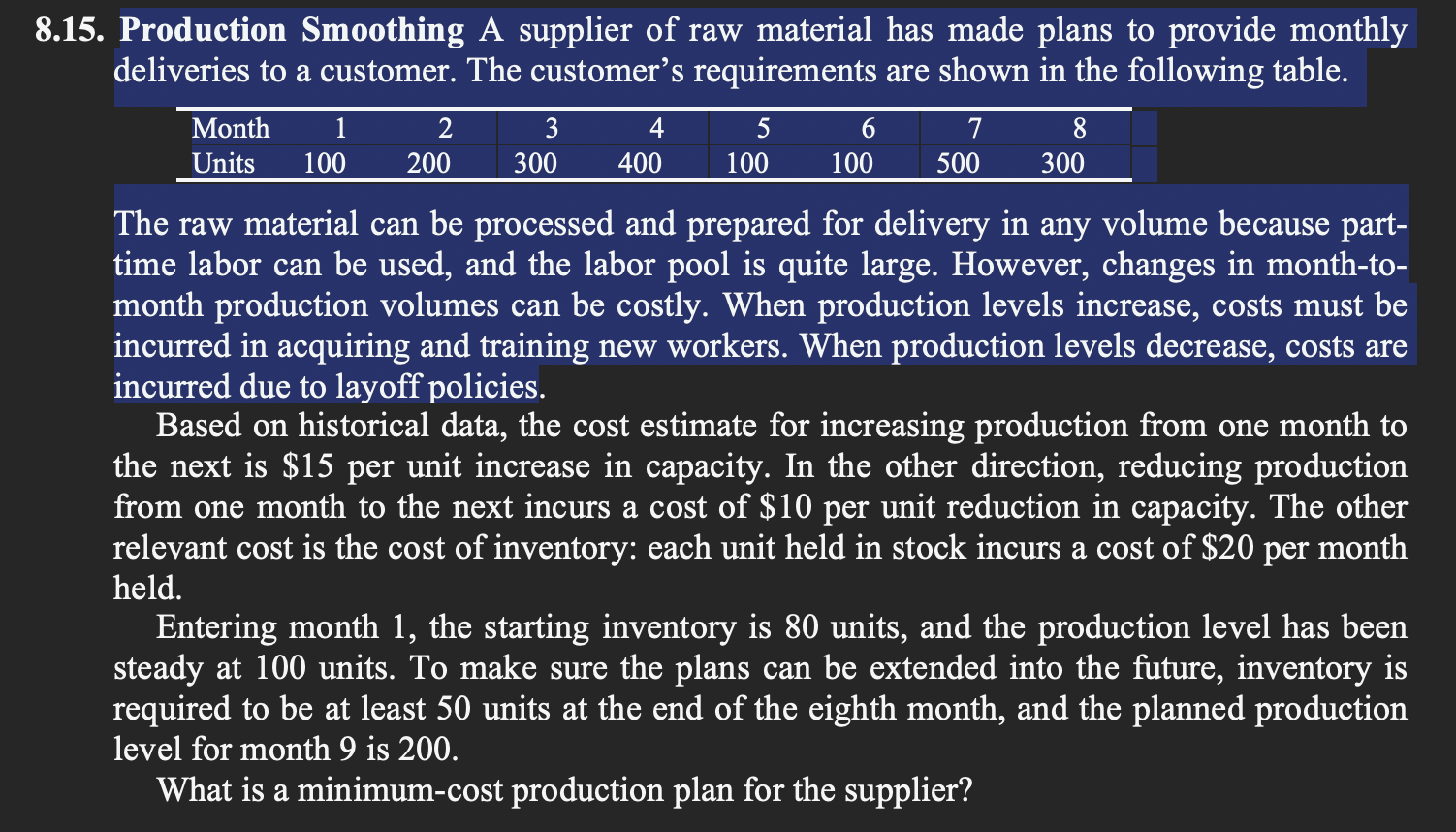 Please use excel solver to solve this program. Please | Chegg.com