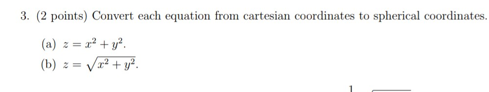 Solved 3. (2 points) Convert each equation from cartesian | Chegg.com