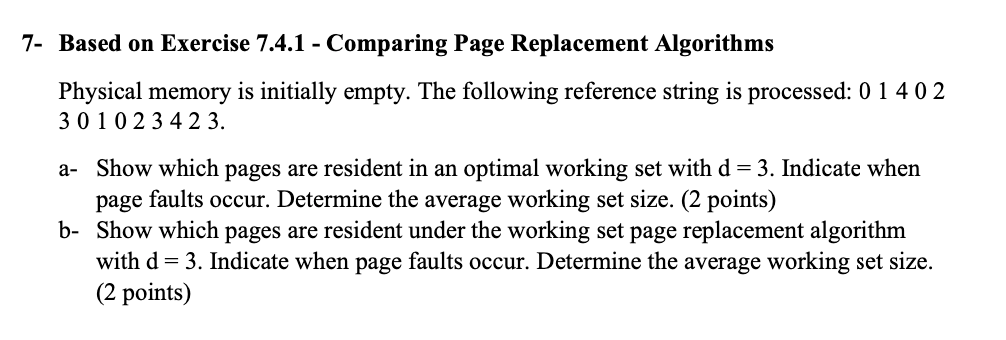 Solved 7- Based on Exercise 7.4.1 - Comparing Page | Chegg.com