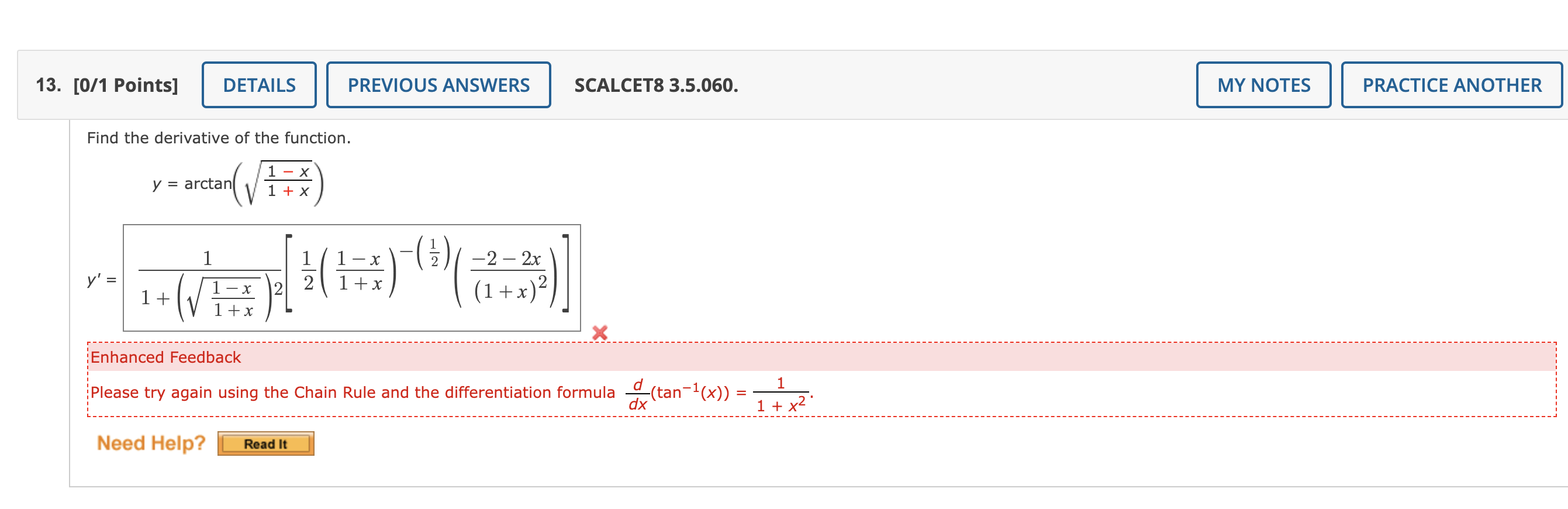 Solved 13. [0/1 Points] DETAILS PREVIOUS ANSWERS SCALCET8 | Chegg.com