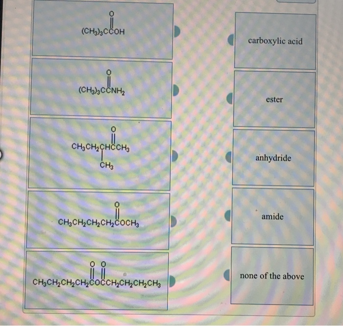 Solved (CH3)3CCOH carboxylic acid (CH)3CCNH2 ester | Chegg.com