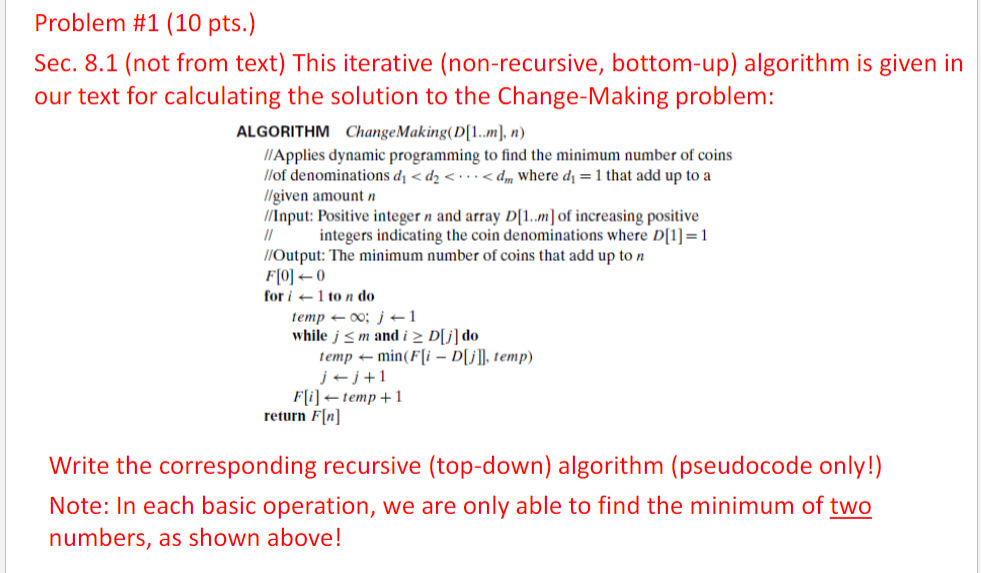 Solved Problem #1 (10 pts.) Sec. 8.1 (not from text) This | Chegg.com