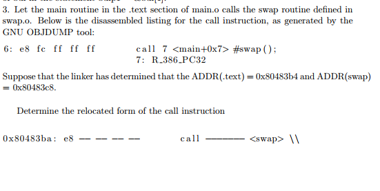 Solved 3. Let the main routine in the text section of main.o | Chegg.com