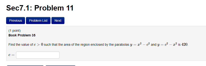 Solved Sec7.1: Problem 11 Previous Problem List Next (1 | Chegg.com