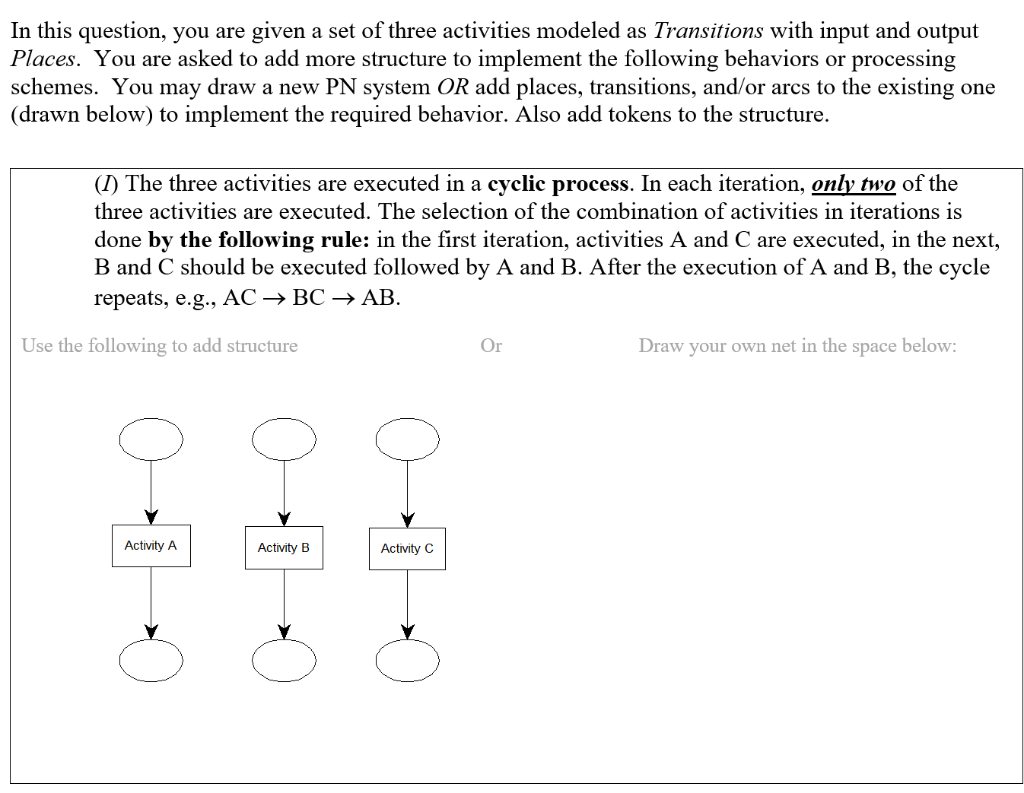 Solved In this question, you are given a set of three | Chegg.com