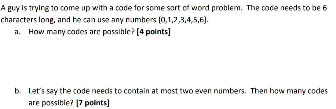 Solved A guy is trying to come up with a code for some sort | Chegg.com