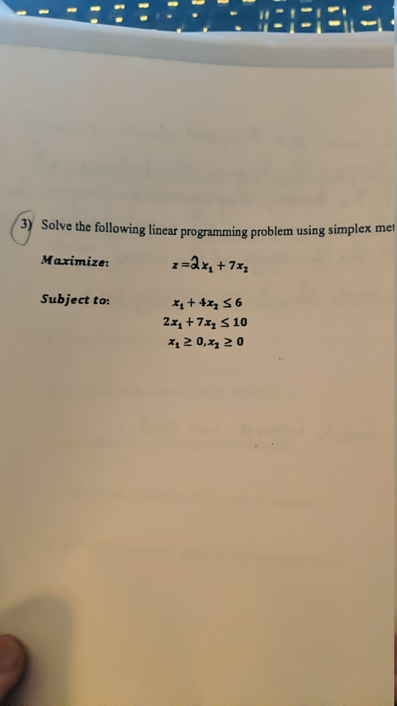Solved olve the following linear programming problem using | Chegg.com Solved olve the following linear programming problem using | Chegg.com