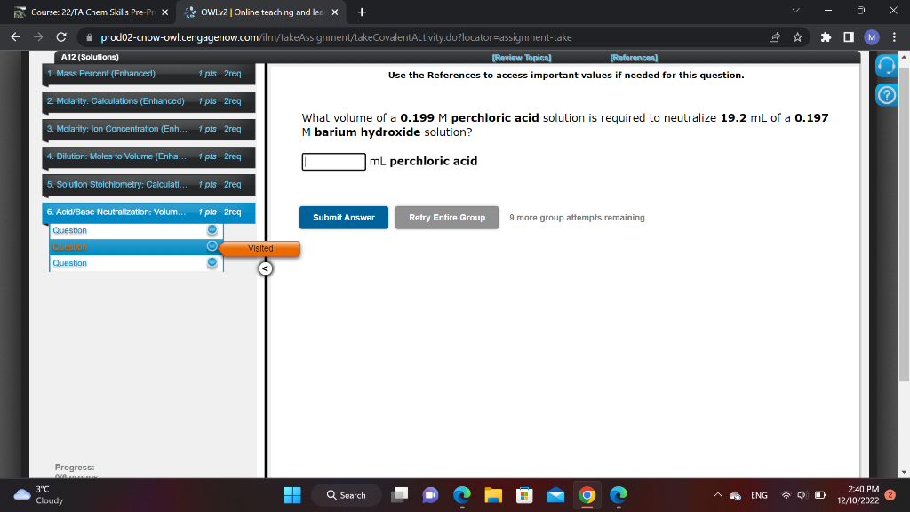 Solved Use the References to access important values if | Chegg.com