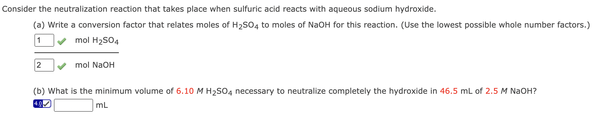 Solved Consider the neutralization reaction that takes place | Chegg.com