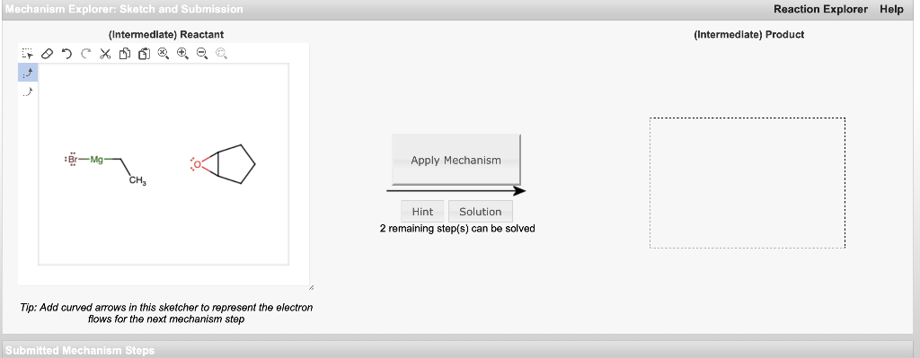 Solved Reaction Explorer Help Mechanism Explorer: Sketch and | Chegg.com