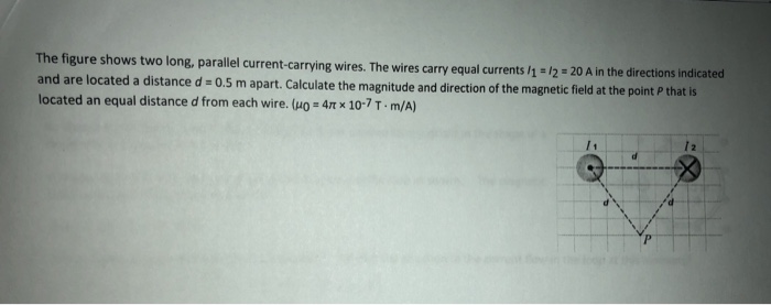 Solved The figure shows two long, parallel current-carrying | Chegg.com