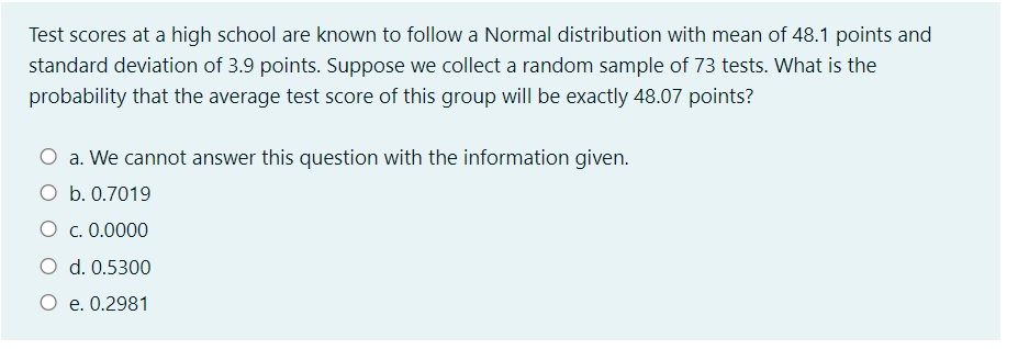 Solved Test scores at a high school are known to follow a | Chegg.com