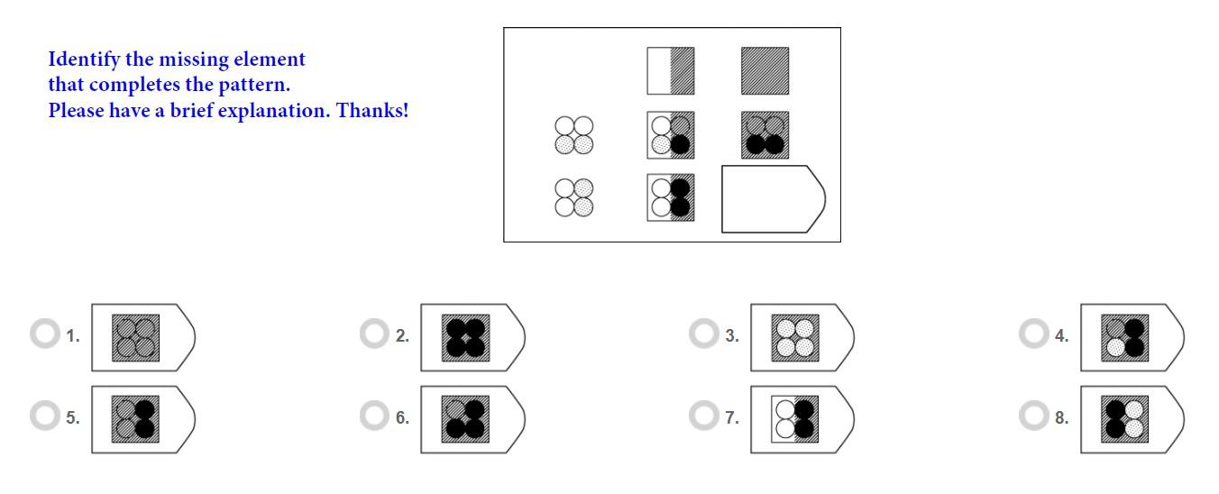 Solved Identify the missing element that completes the | Chegg.com