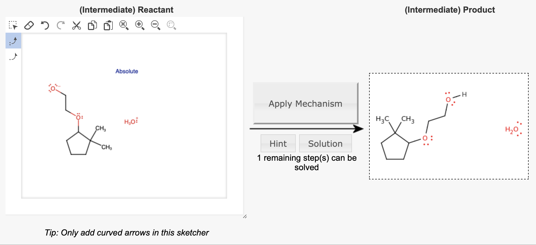 Solved (Intermediate) Product (Intermediate) Reactant 5 см X | Chegg.com