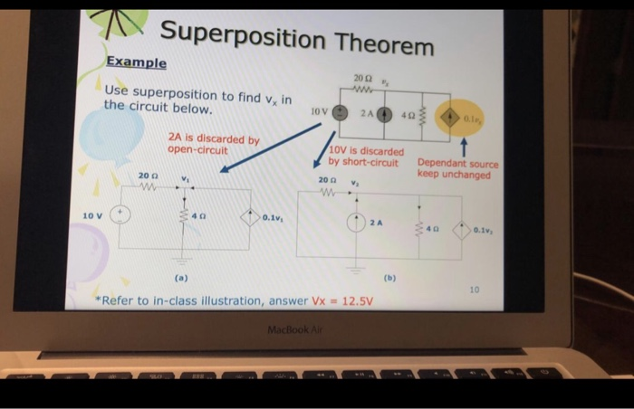 Solved Superposition Theorem Example Use superposition to | Chegg.com