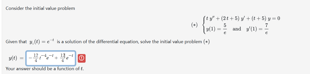 Solved Consider the initial value | Chegg.com