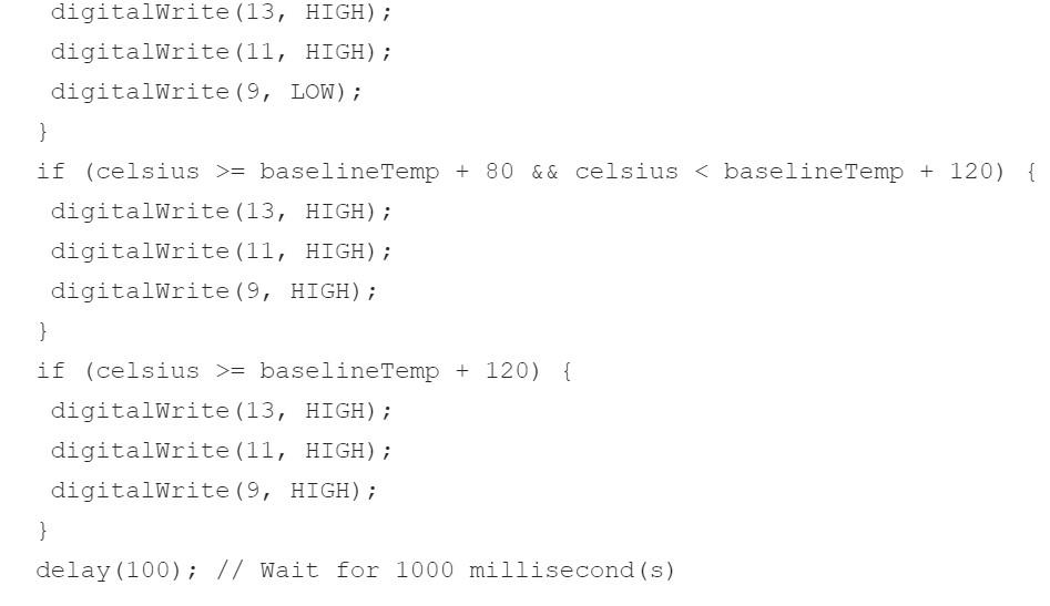 Solved TinkerCAD Using TMP36 Temperature Sensor Create a | Chegg.com