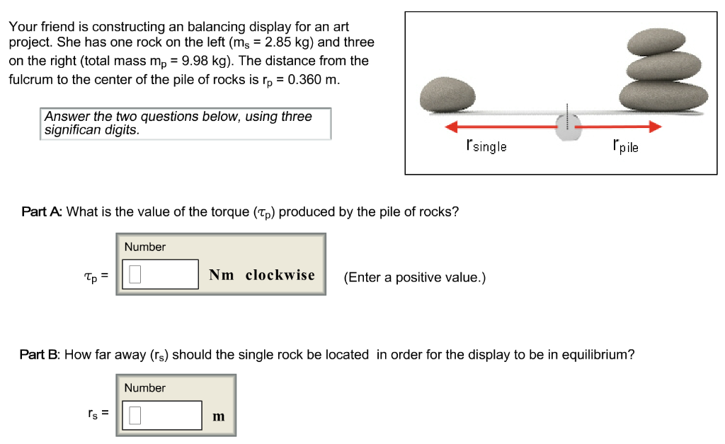 Solved Your friend is constructing an balancing display for | Chegg.com