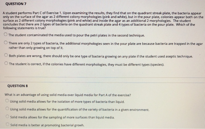 Solved QUESTION 5 When performing a streak isolation, it is | Chegg.com