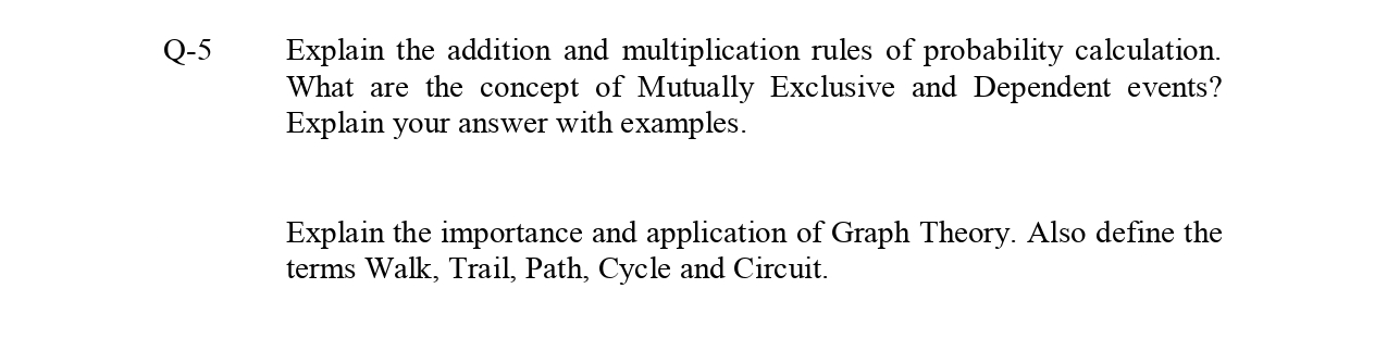 Solved Explain the addition and multiplication rules of | Chegg.com