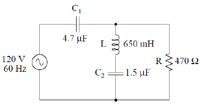 Solved 1. Total current flow (IT) and its phase angle 2. | Chegg.com