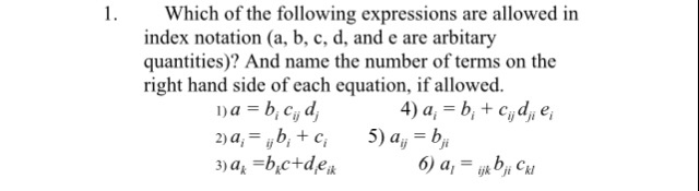 Solved 1 Which of the following expressions are allowed in | Chegg.com
