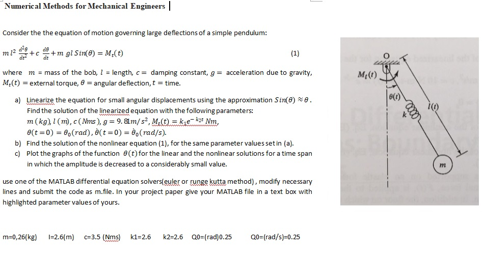 Solved Numerical Methods for Mechanical Engineers Consider | Chegg.com