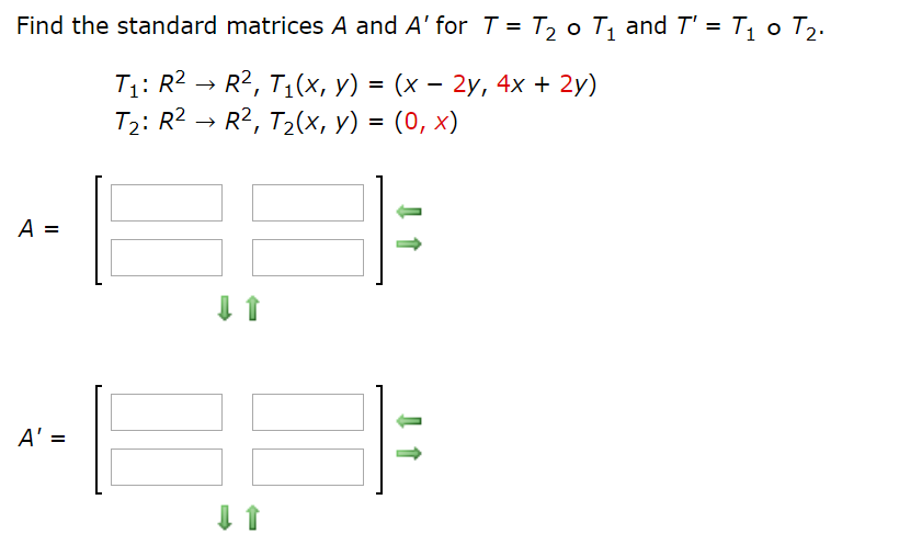 Solved Use the standard matrix for the linear transformation | Chegg.com