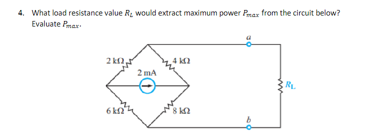 Solved What load resistance value RL would extract maximum | Chegg.com