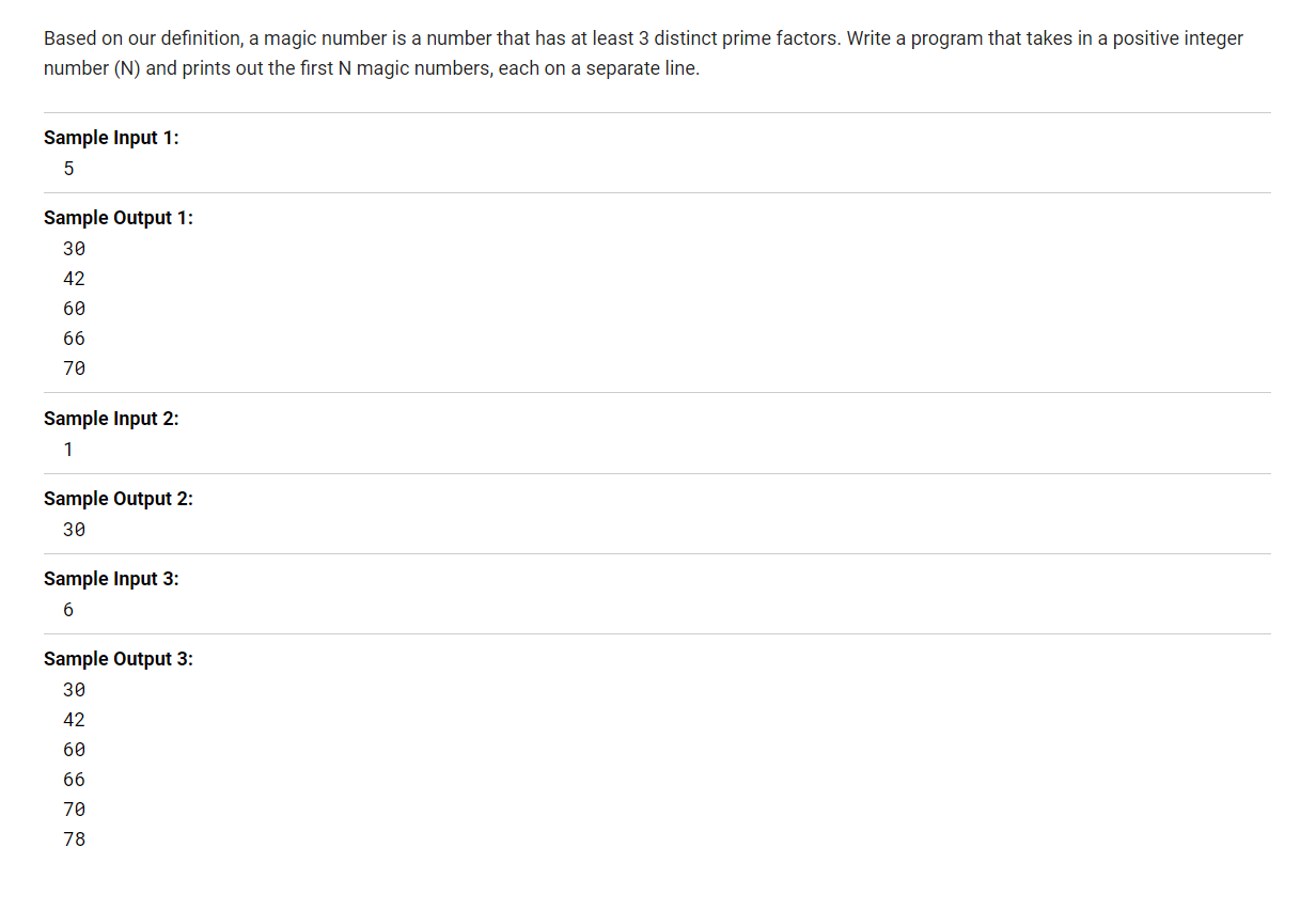 Solved Based on our definition, a magic number is a number | Chegg.com
