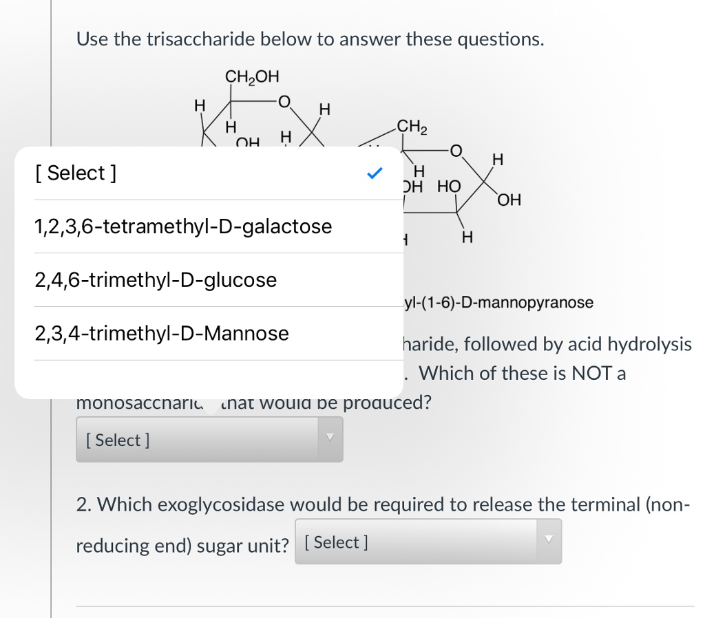 Solved Use the trisaccharide below to answer these | Chegg.com