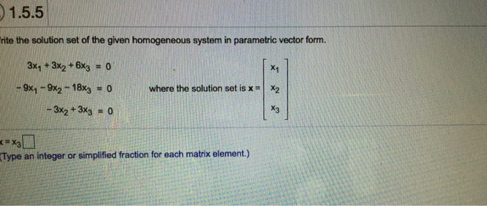 Solved Write The Solution Set Of The Given Homogeneous 2687
