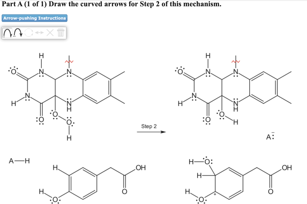 Solved Part A (1 of 1) Draw the curved arrows for Step 2 of | Chegg.com