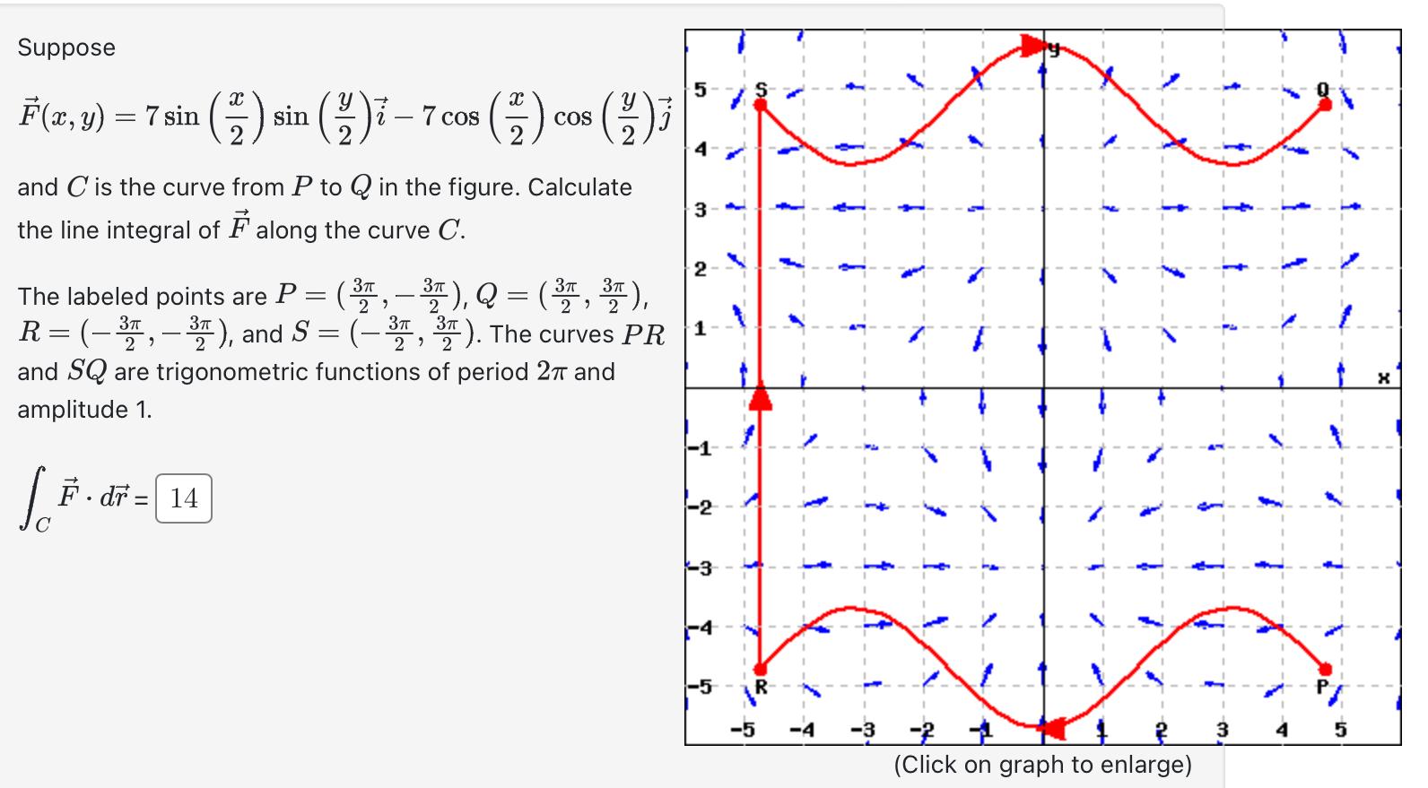 Solved Suppose F(x,y)=7sin(2x)sin(2y)i−7cos(2x)cos(2y)j and | Chegg.com