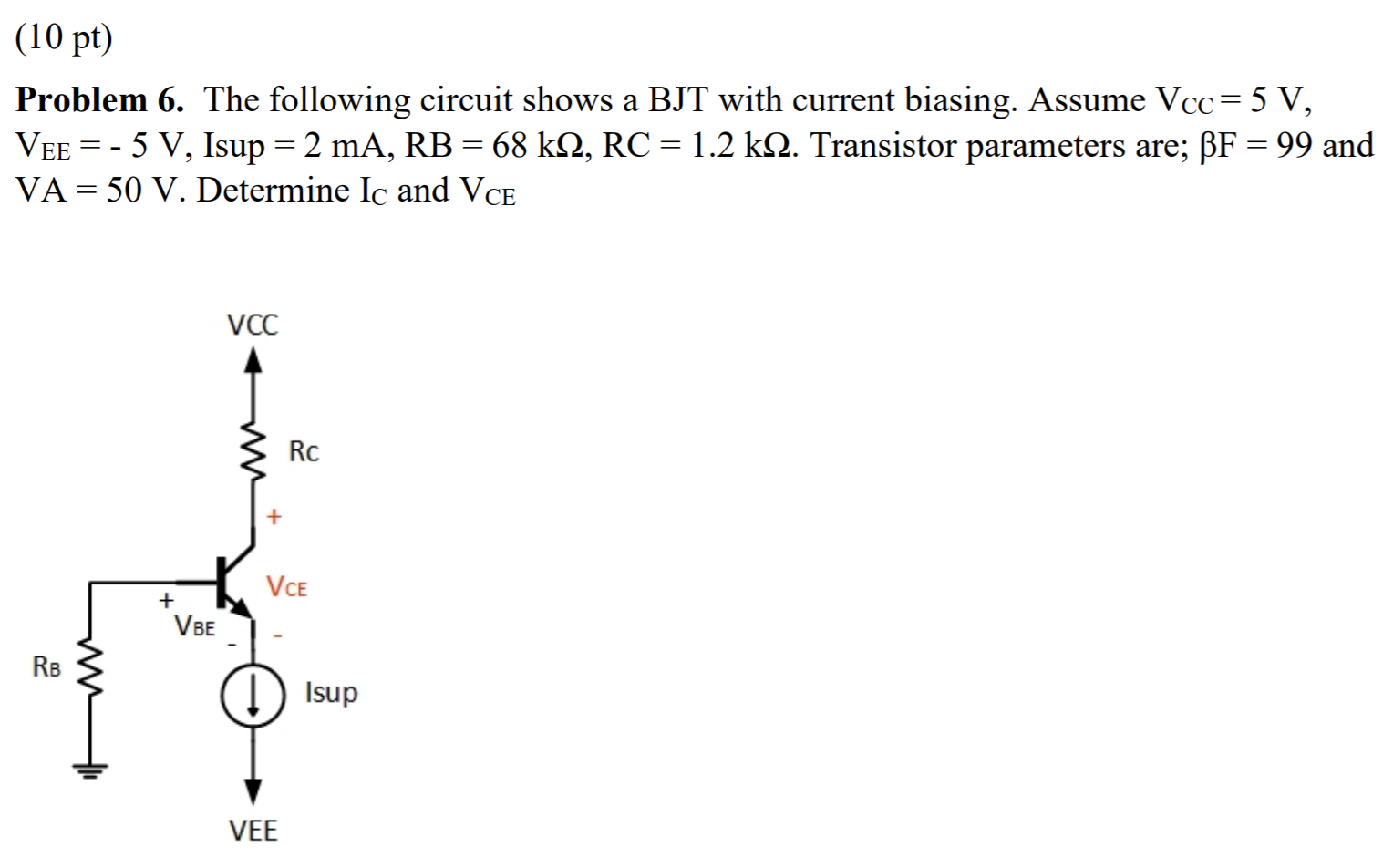Solved The following circuit uses 4-Resistor biasing. Assume | Chegg.com