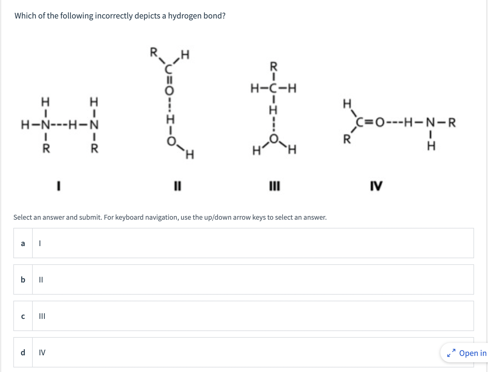 Solved Which of the following incorrectly depicts a hydrogen | Chegg.com