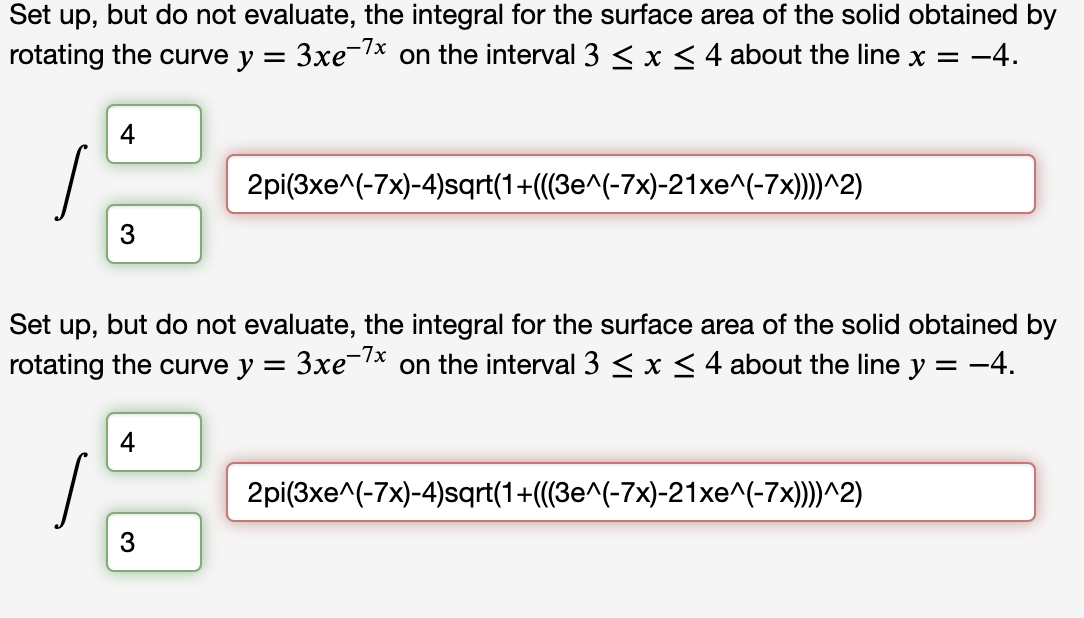 Solved Set up, but do not evaluate, the integral for the | Chegg.com