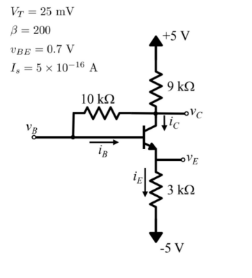 Solved Find Ic, Ib, Ie and Vc, Vb, Ve | Chegg.com