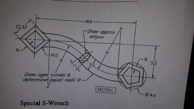 Solved -160 Draw approx ellipse 4R12 Draw ogee curves & | Chegg.com